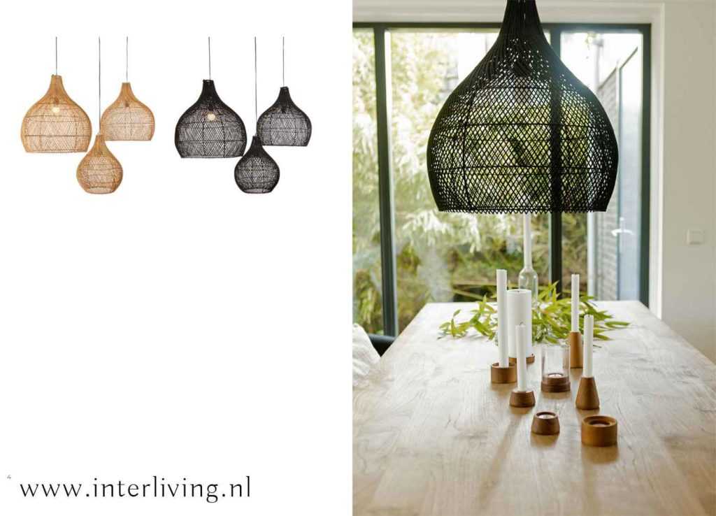 Rotan lampenkappen uit Bali van Original Home - model "Onion"